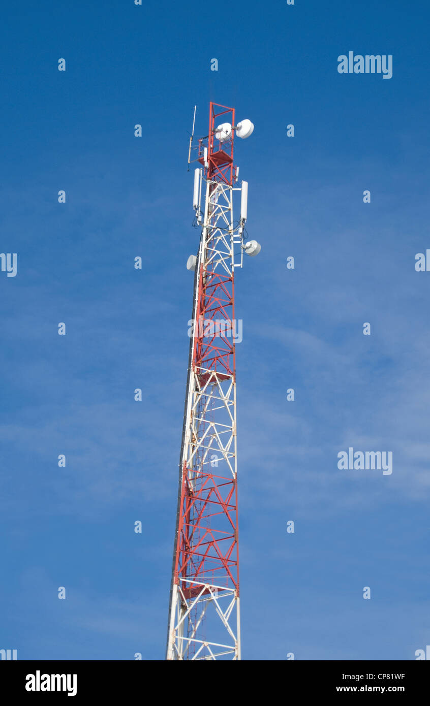 cell phone tower on a background sky Stock Photo - Alamy