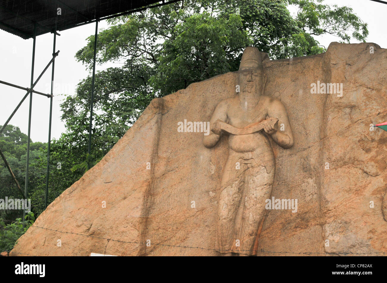 Sri Lanka, Polonnaruwa, UNESCO world heritage site. Statue of King ...