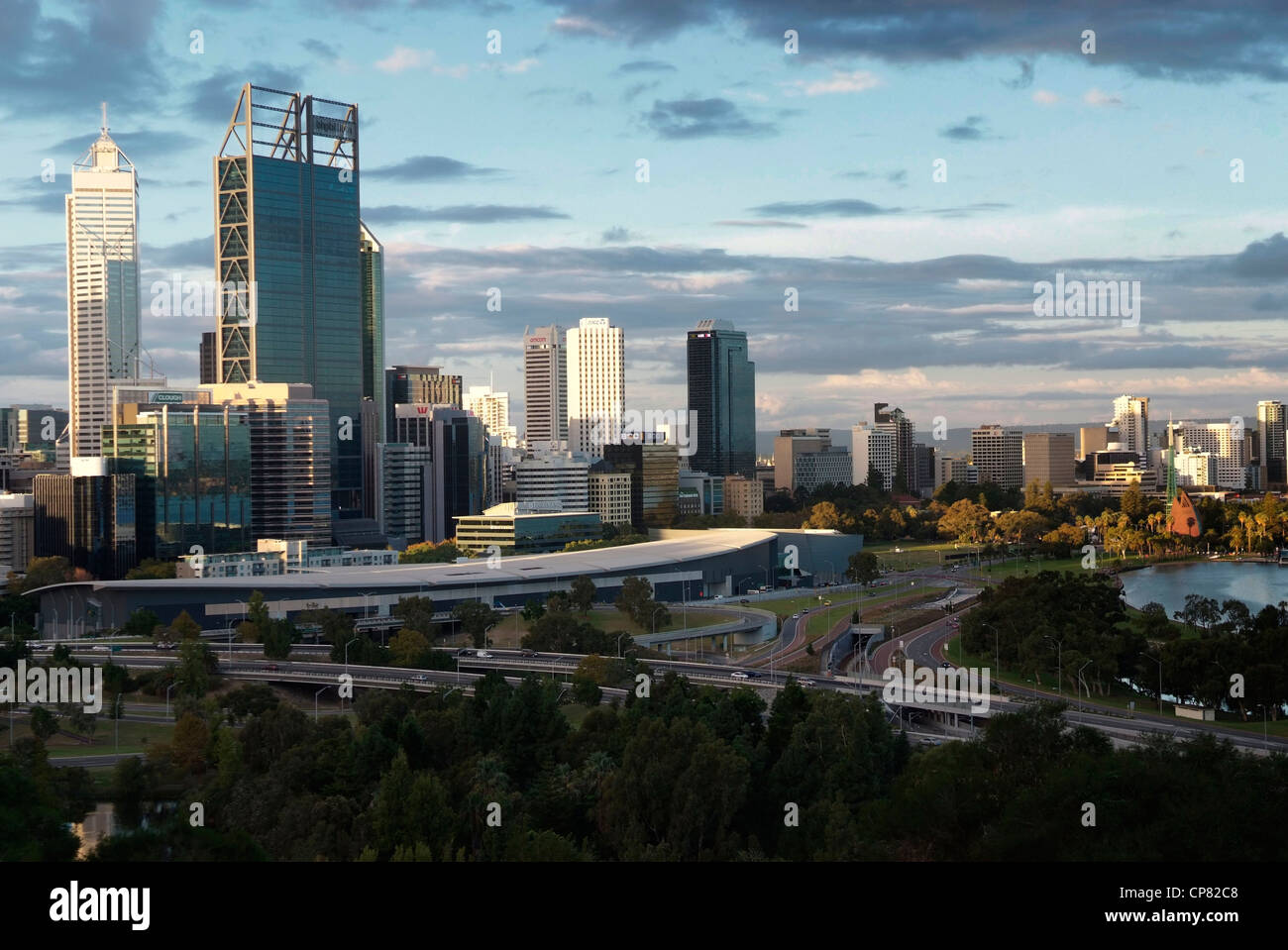 AUSTRALIA Western Australia Perth skyline. Central Business District ...