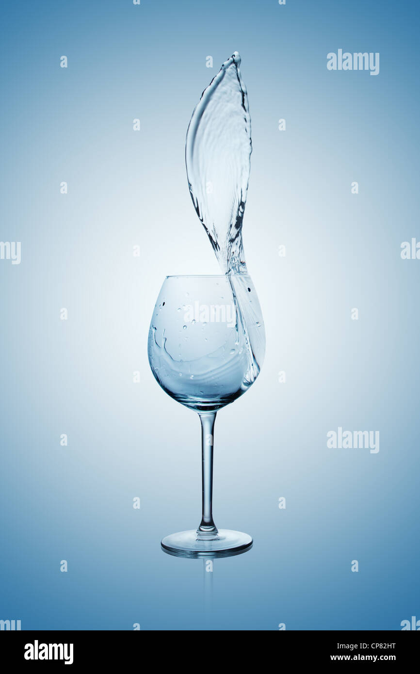 Water Splash in Wine Glass Stock Photo - Alamy