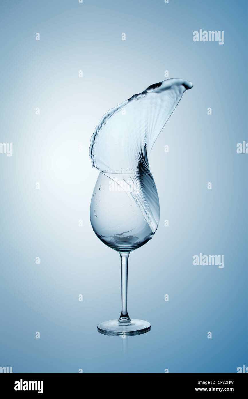 Water Splash in Wine Glass Stock Photo - Alamy