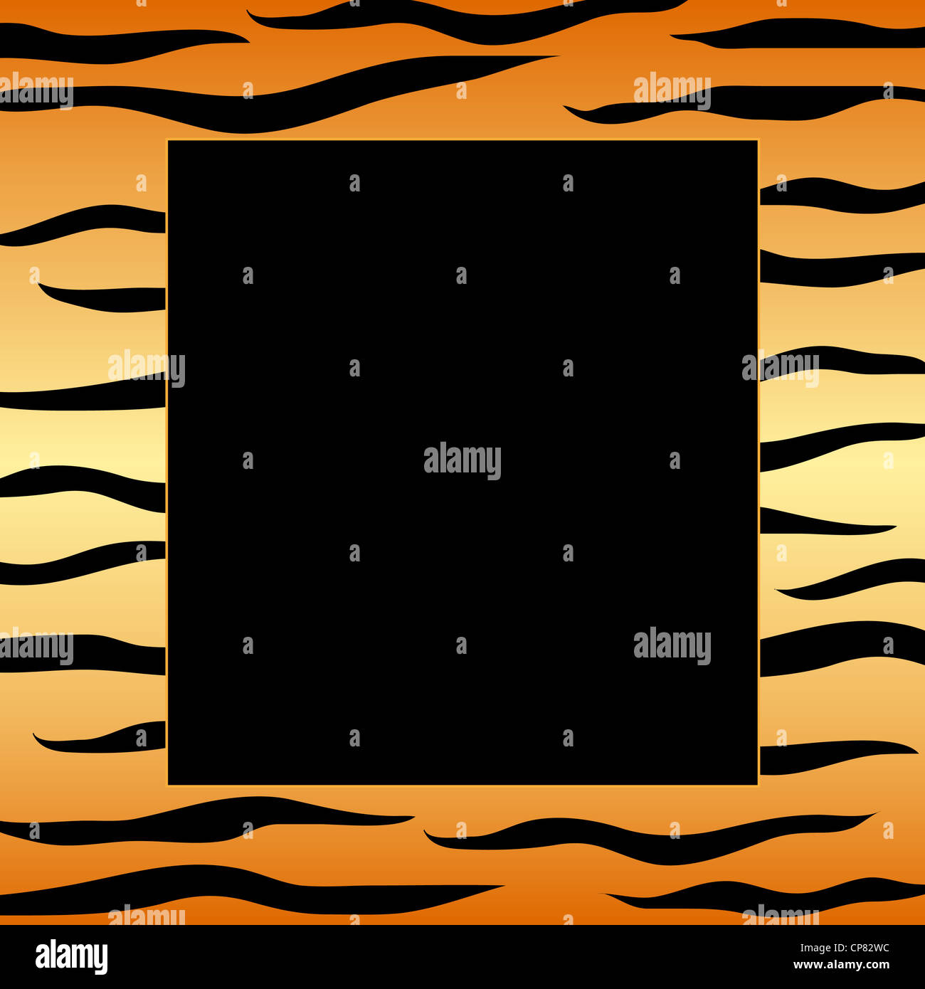 Wild animal tiger frame pattern Stock Photo - Alamy