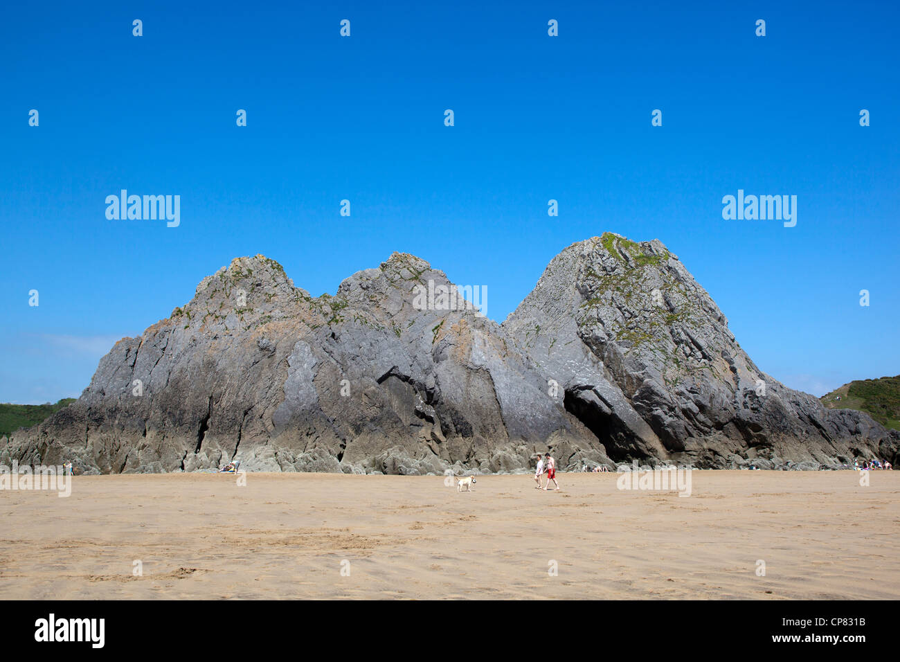 Three Cliffs Bay Gower South Wales Stock Photo - Alamy