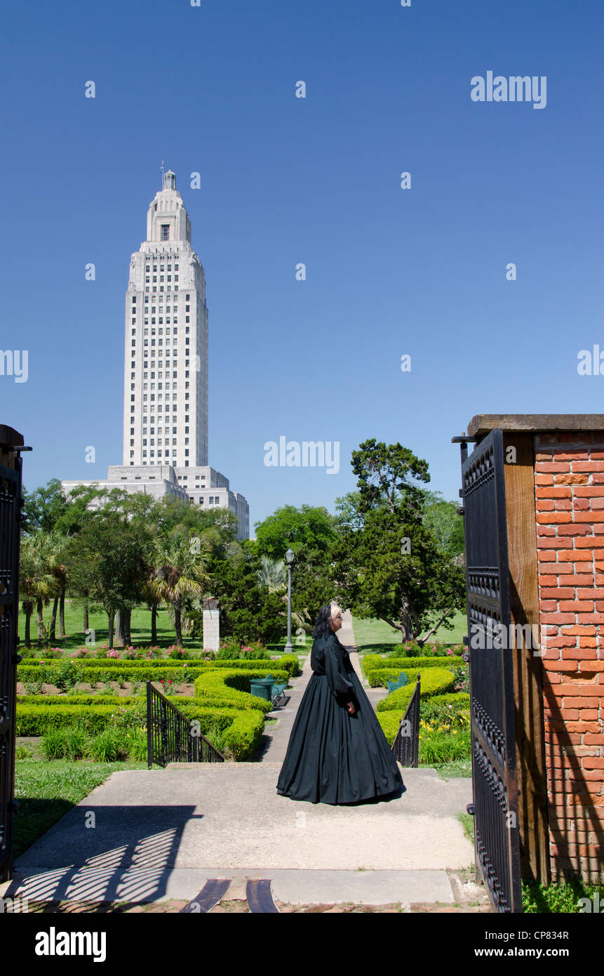 Louisiana, Baton Rouge. Louisiana State Capitol building. The 34-story ...