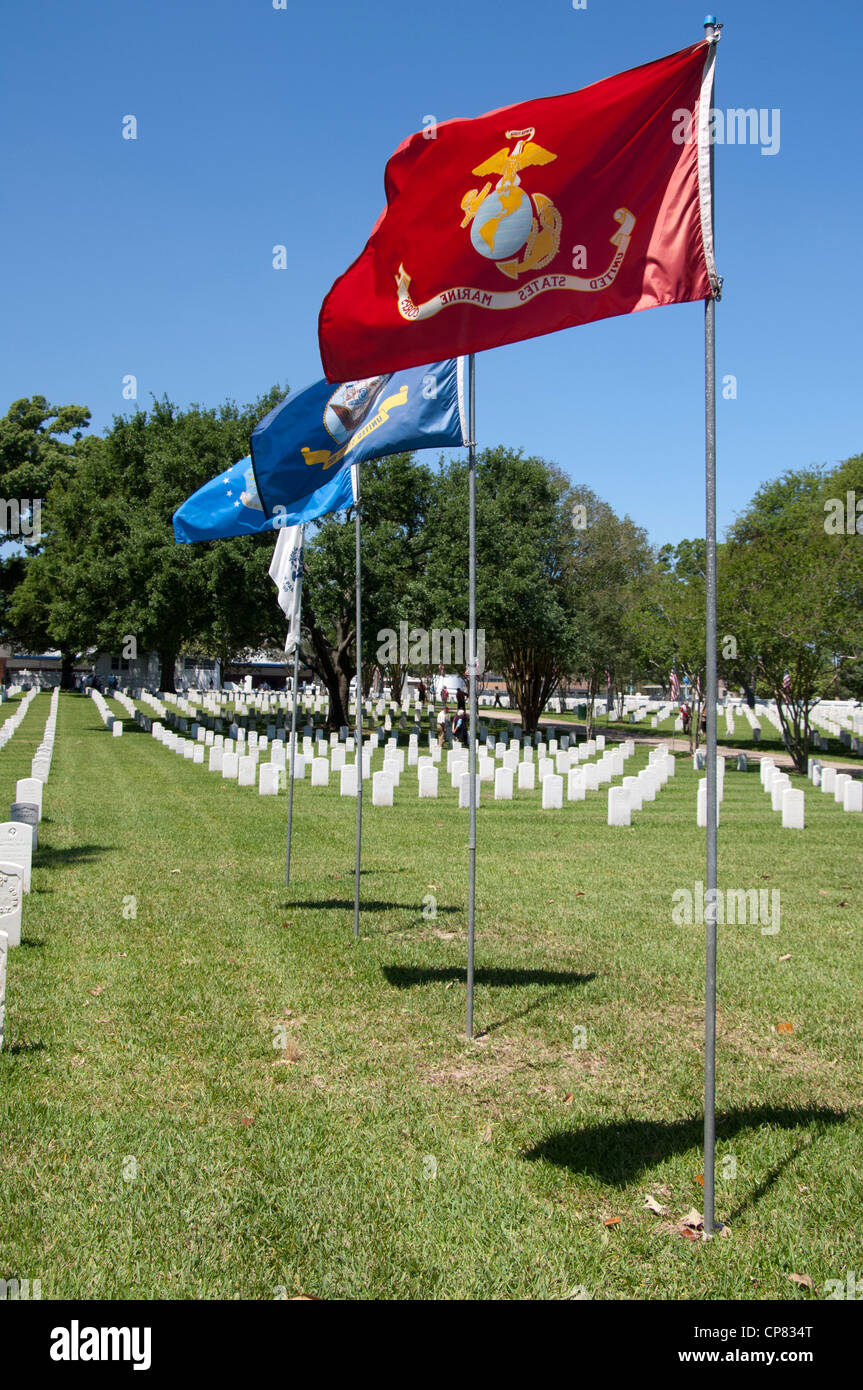 Louisiana, Baton Rouge. National Cemetery, established in 1867. navy ...