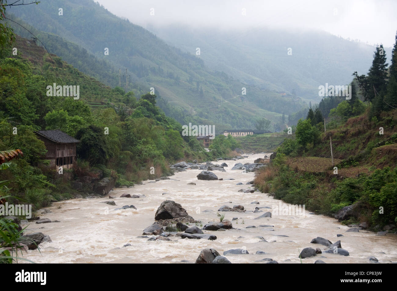 Rushing stream in a Yao area, China Stock Photo - Alamy