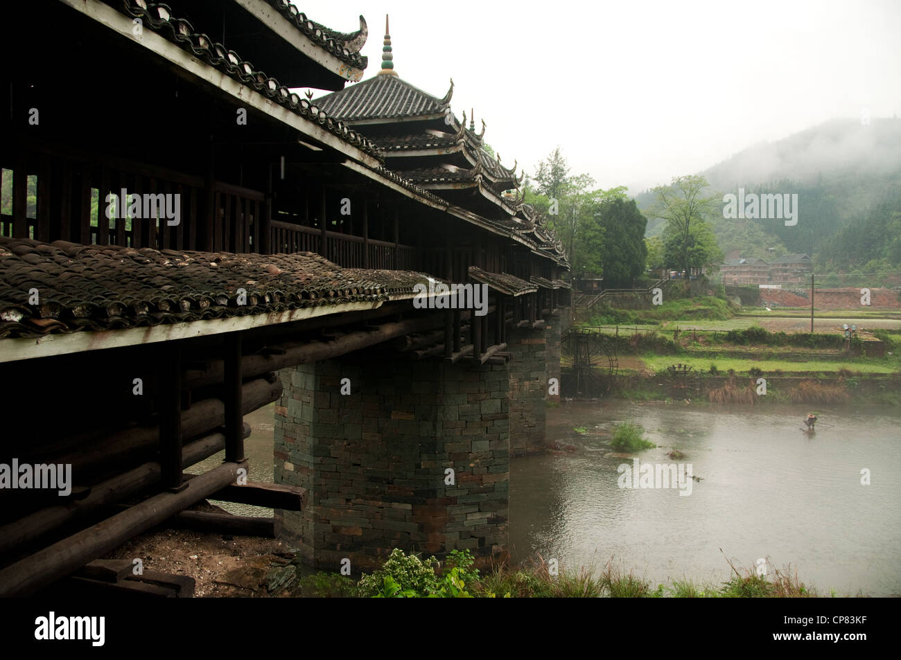 Ancient Wind and Rain bridge, Chengyang Stock Photo - Alamy