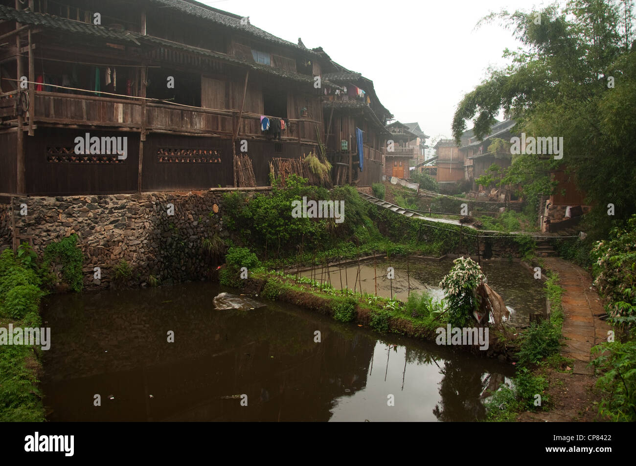 Dong people village, Chengyang Stock Photo - Alamy