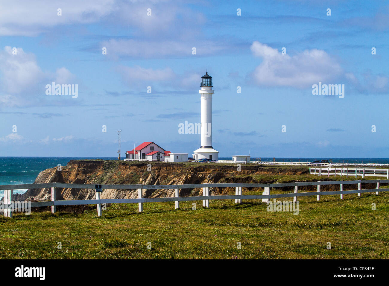 Point Arena Lighthouse in Mendocino County in Northern California Stock ...