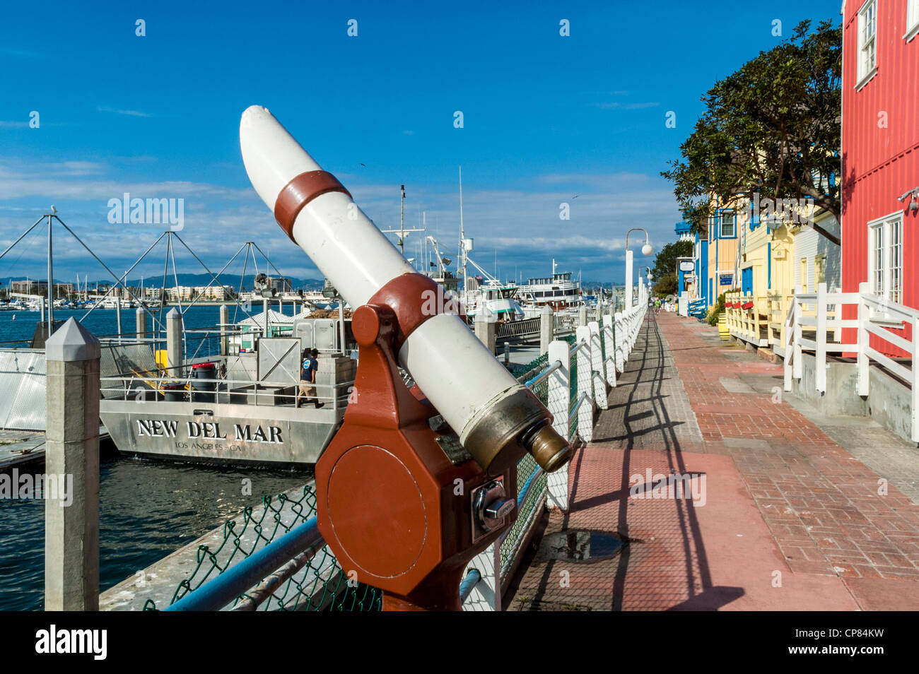 Coin operated Telescope at Marina del Rey, California, USA Stock Photo ...