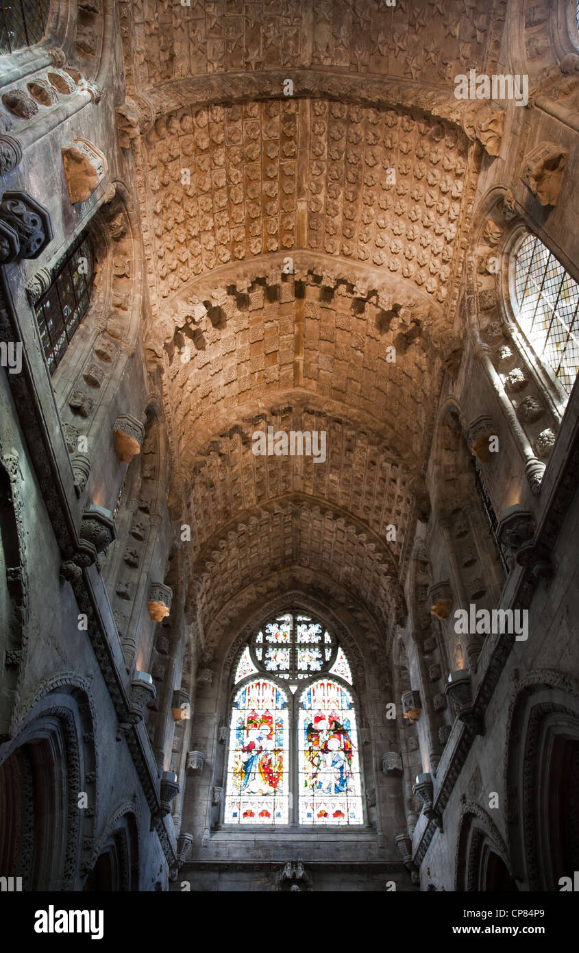 Inside Roslyn chapel Scotland Stock Photo - Alamy