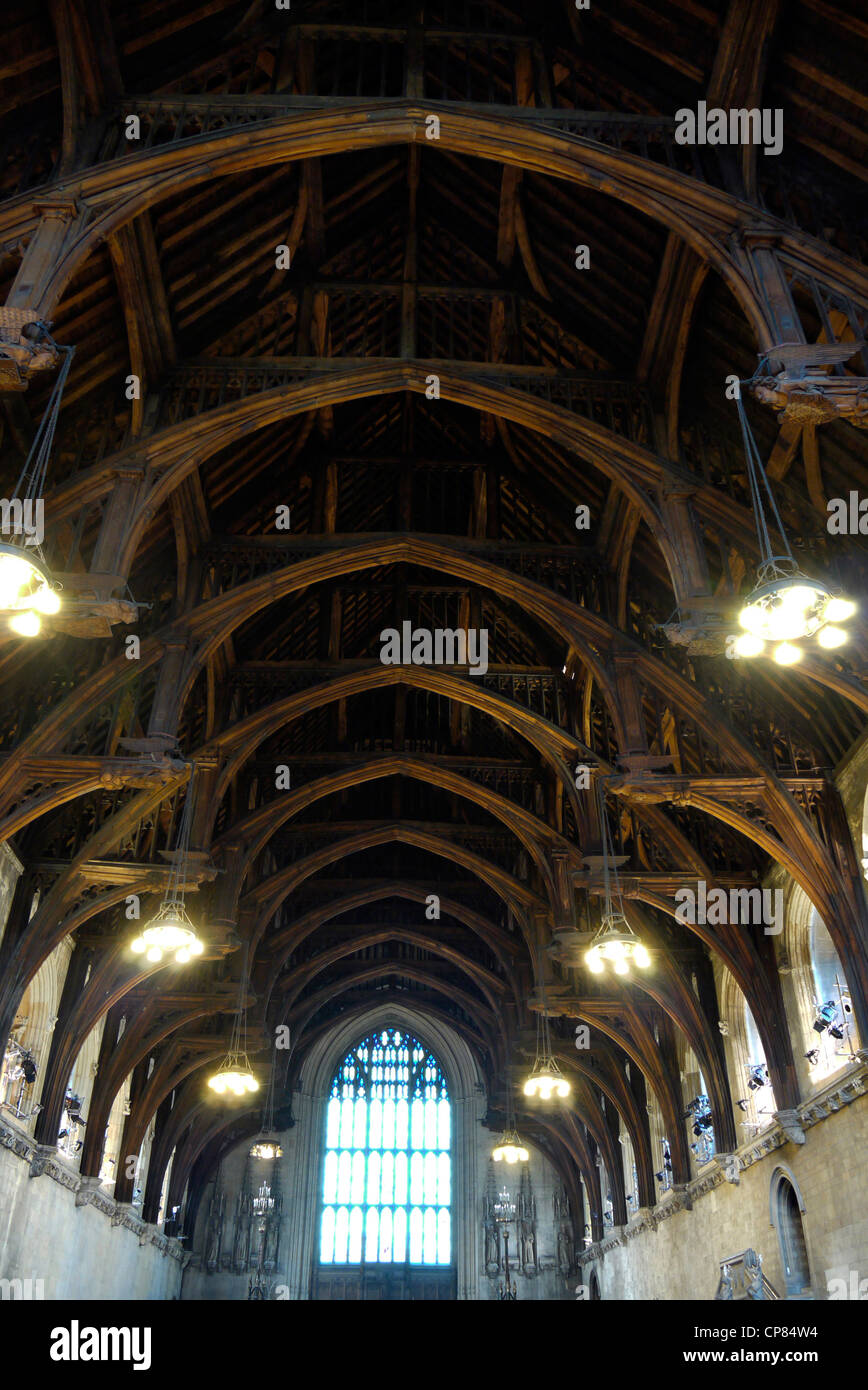 The wooden ceiling of Westminster Hall, Houses Of Parliament, Palace of ...