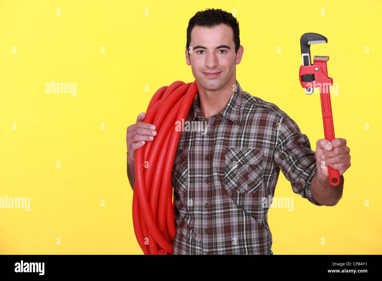 Craftsman with tools Stock Photo - Alamy