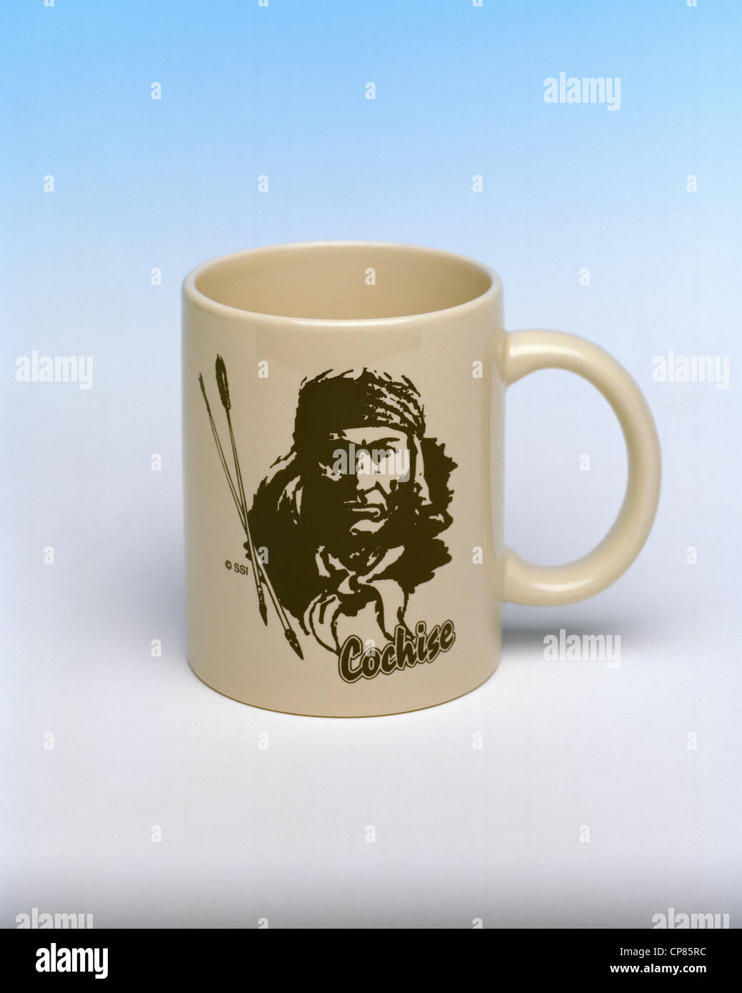 Coffee mug showing portrait of Apache chief Cochise Stock Photo - Alamy