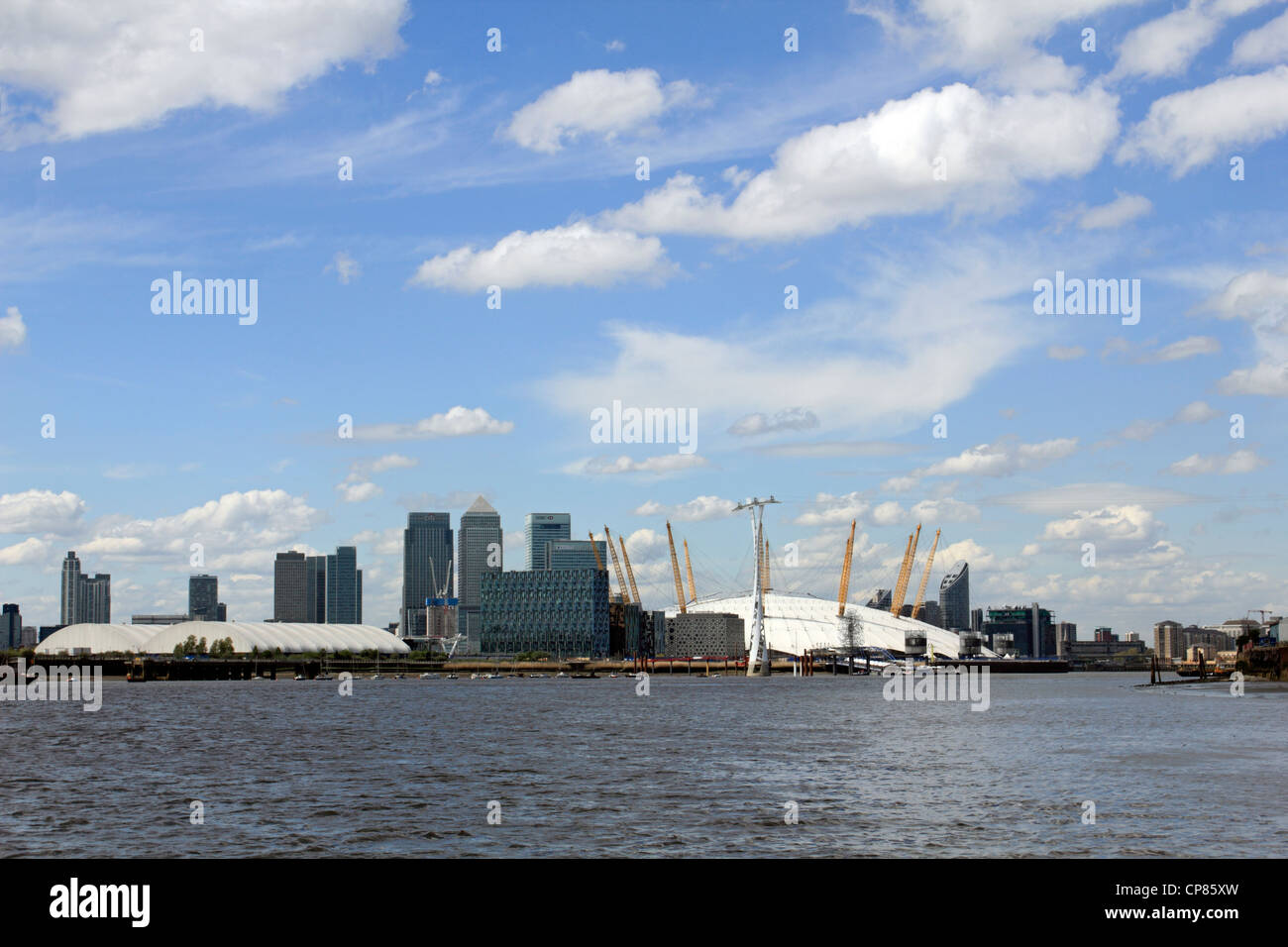 The O2 Dome on the River Thames at Greenwich London England UK Stock ...