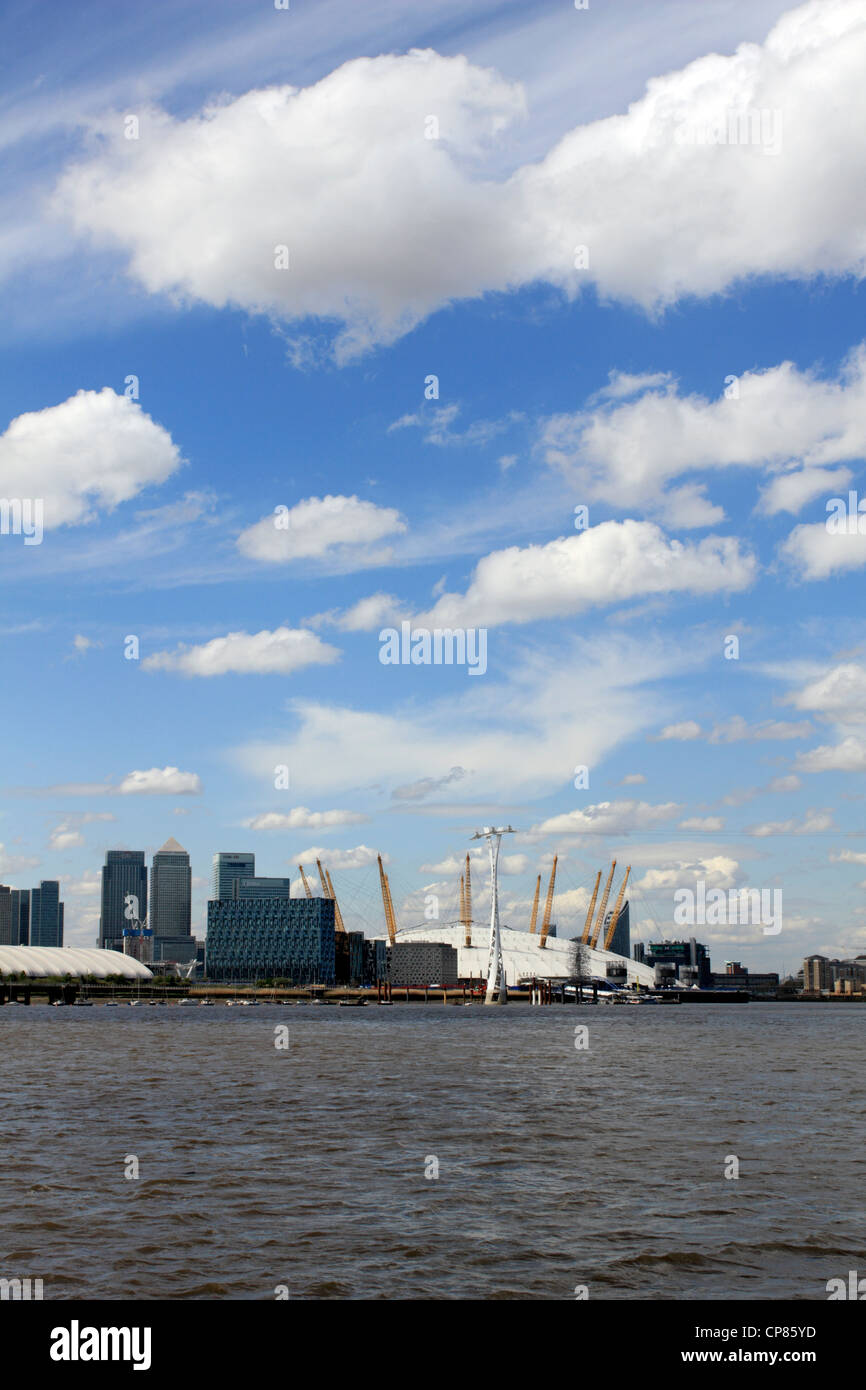 The O2 Dome on the River Thames at Greenwich London England UK Stock ...