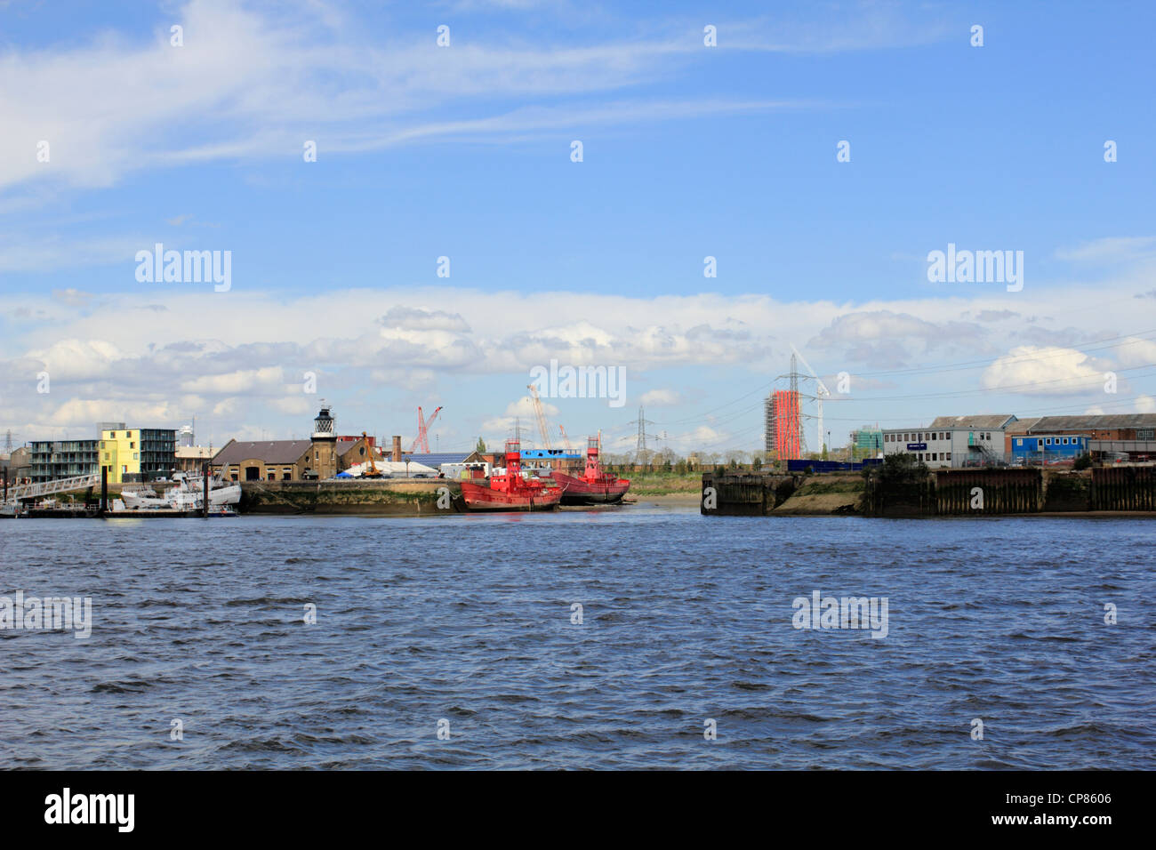 Docks on the River Thames London England UK Stock Photo - Alamy