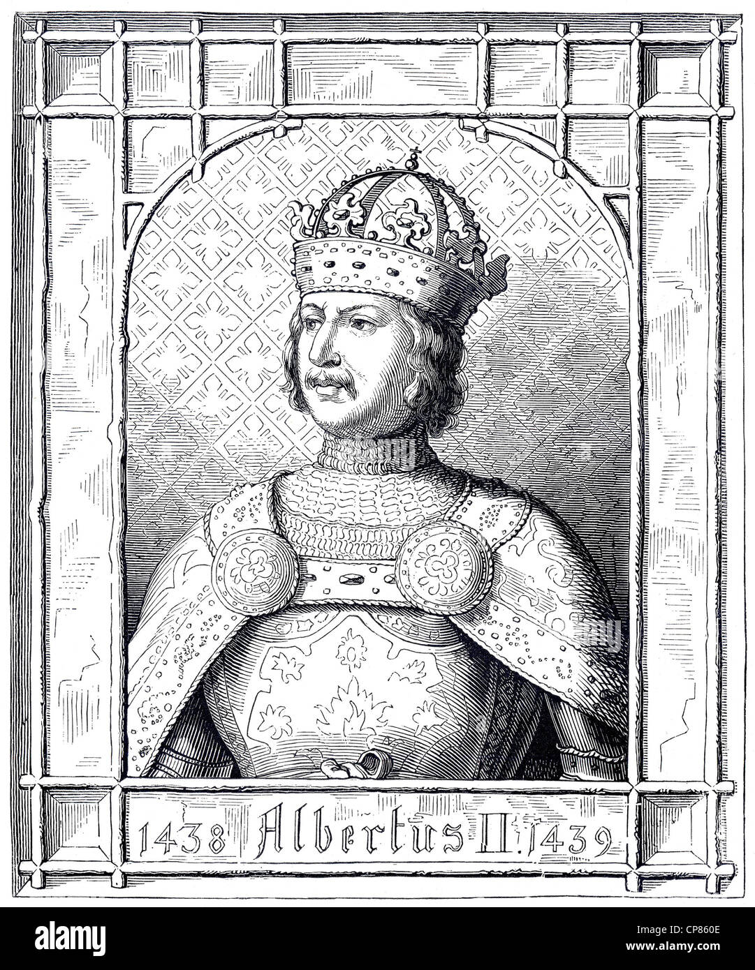 Albrecht ii von habsburg 1397 1439 historische illustration hi-res ...