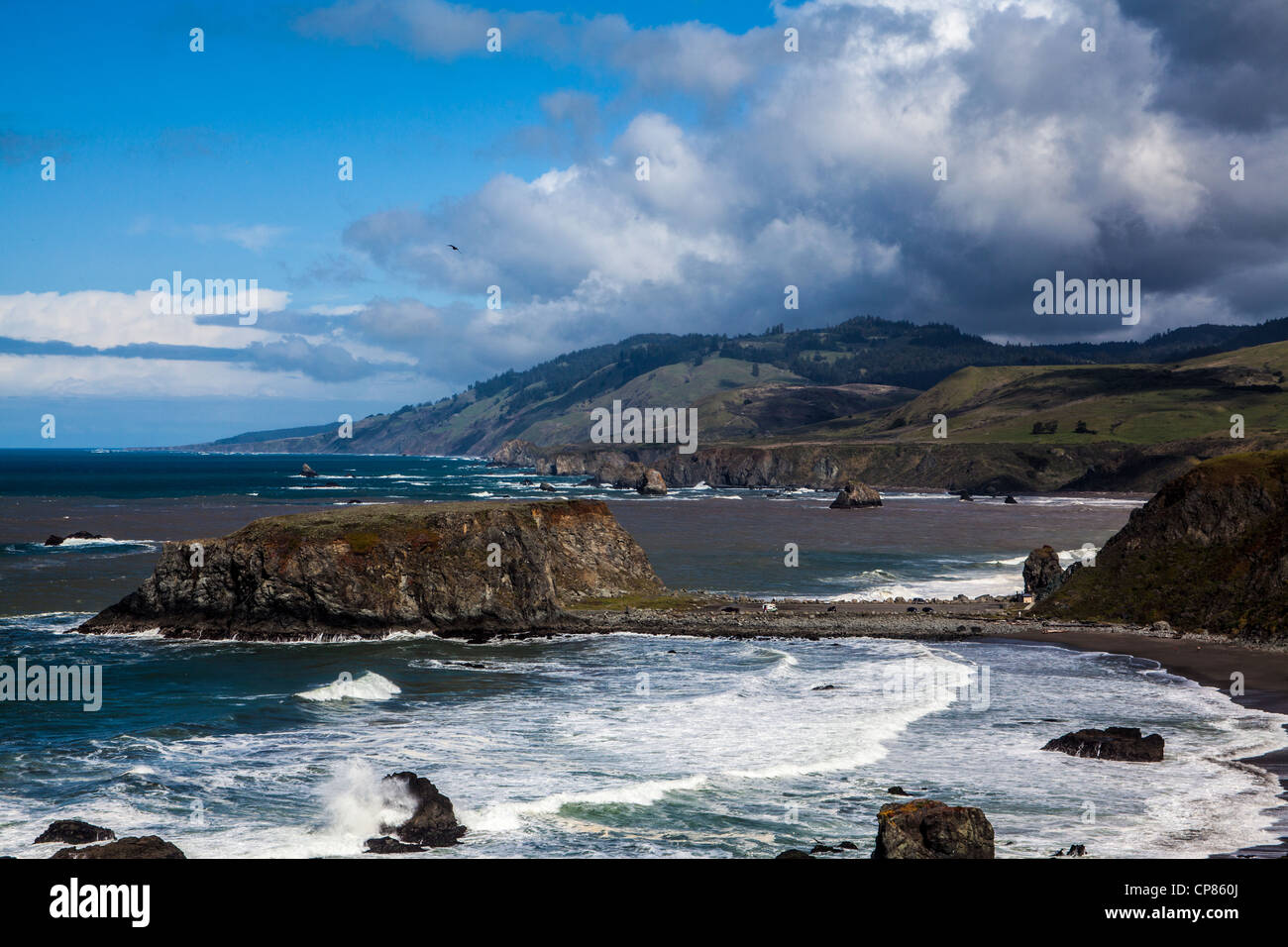 The Russian River Flows into the Pacific Ocean at Goat Rock State Beach ...