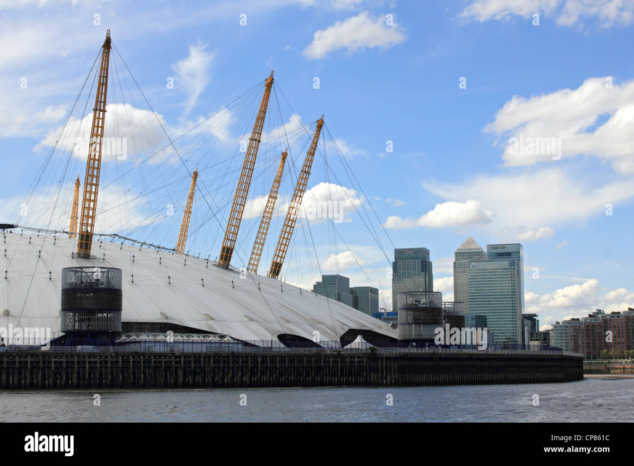 The O2 Dome on the River Thames at Greenwich London England UK Stock ...