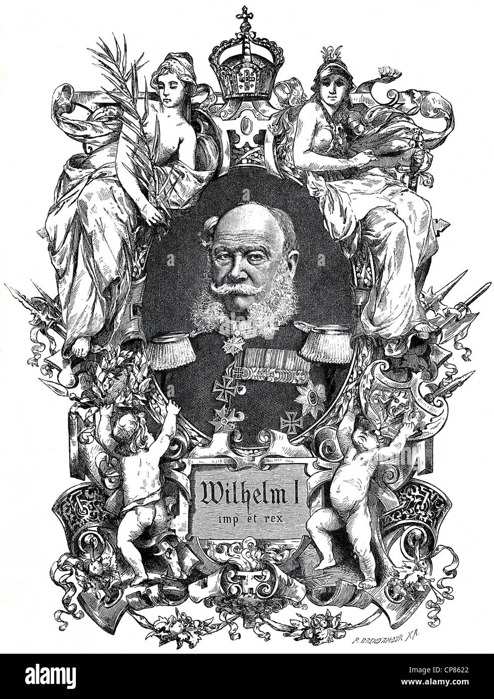 Wilhelm I, Wilhelm Friedrich Ludwig of Prussia, 1797 - 1888, historical ...