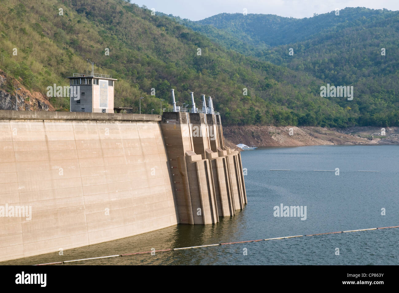 The Bhumibol Dam in Thailand. The dam is situated on the Ping River and ...