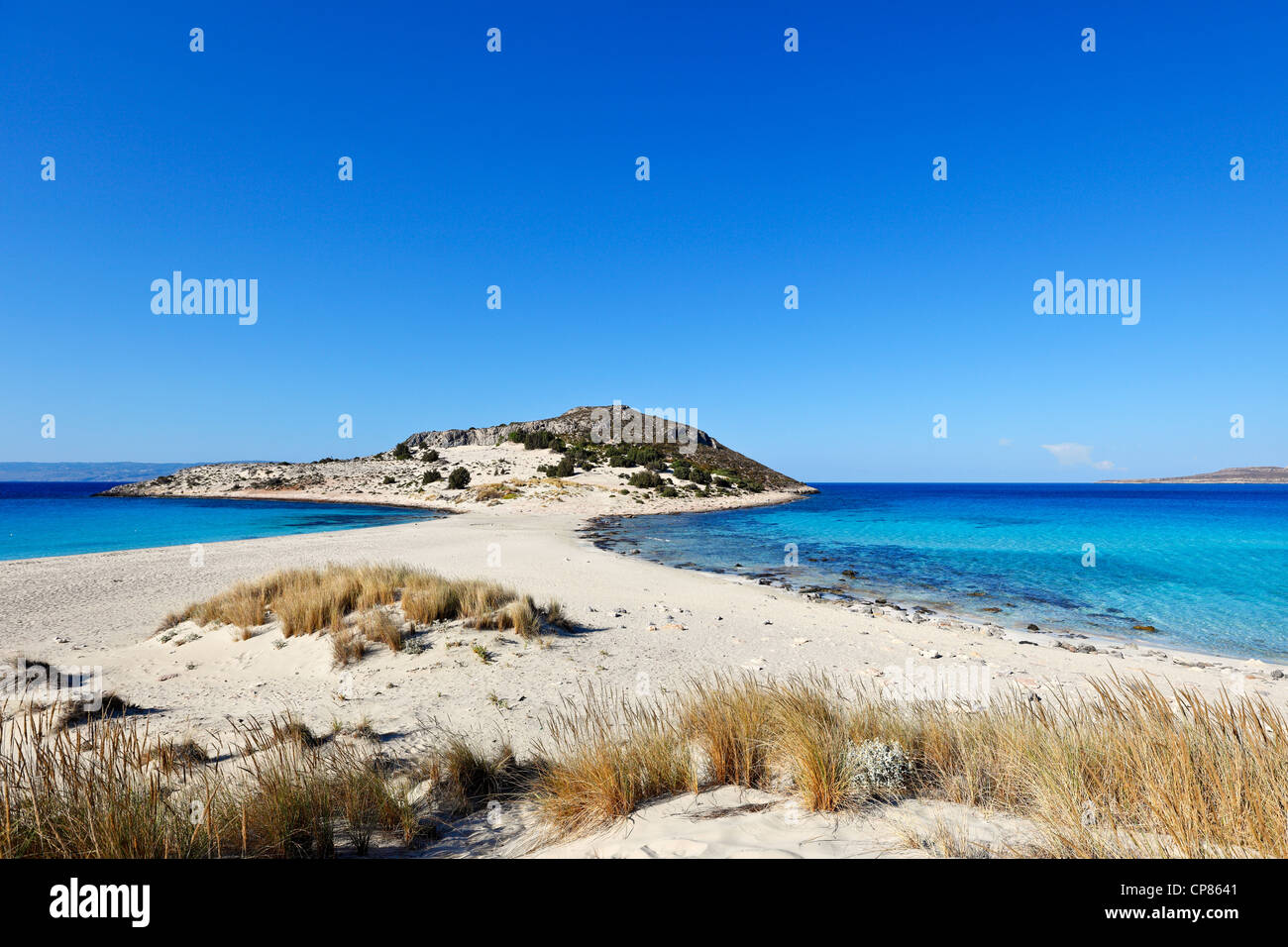 The incredible Simos beach in Elafonissos island, Greece Stock Photo ...
