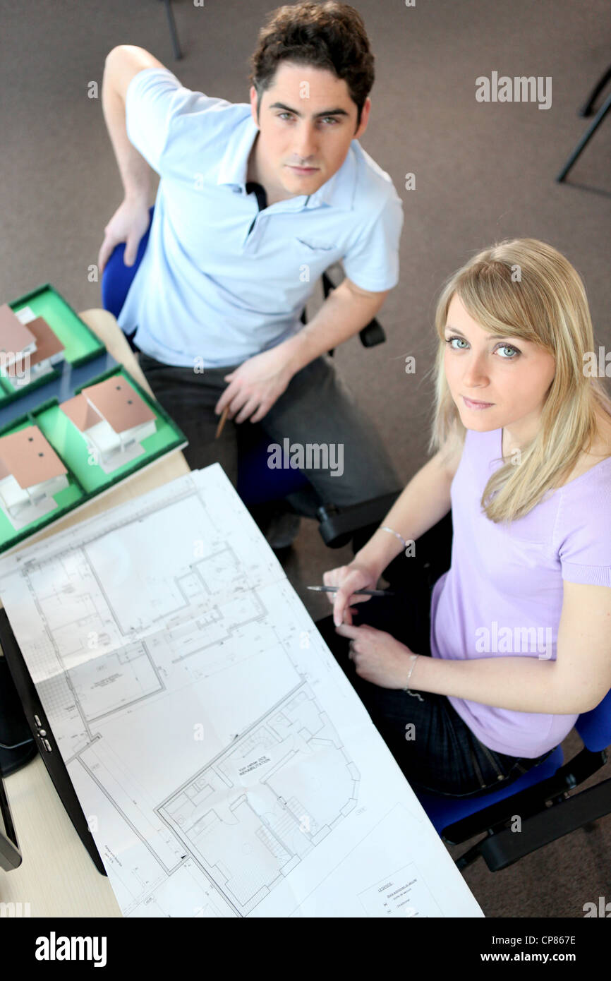 architects working in the office Stock Photo - Alamy