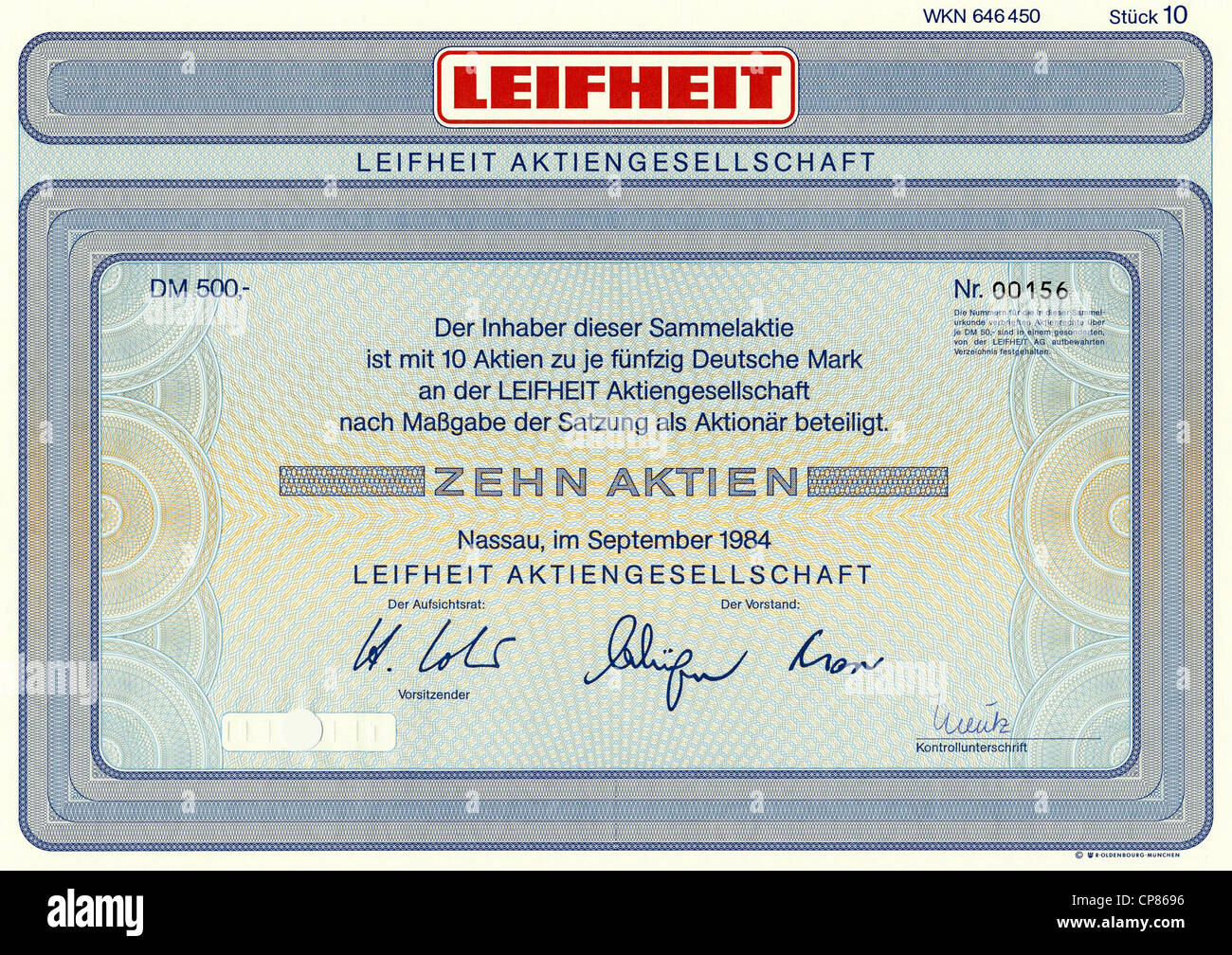 Historic stock certificate, Securities certificate, bearer warrant ...