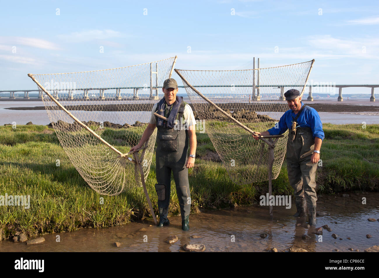 Lave Net Fishermen Severn Estuary Wales Stock Photo - Alamy