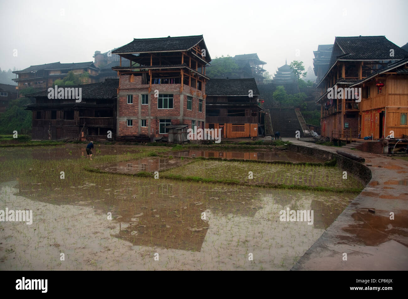 Southern China Traditional Chinese Village Traditional Dong ...