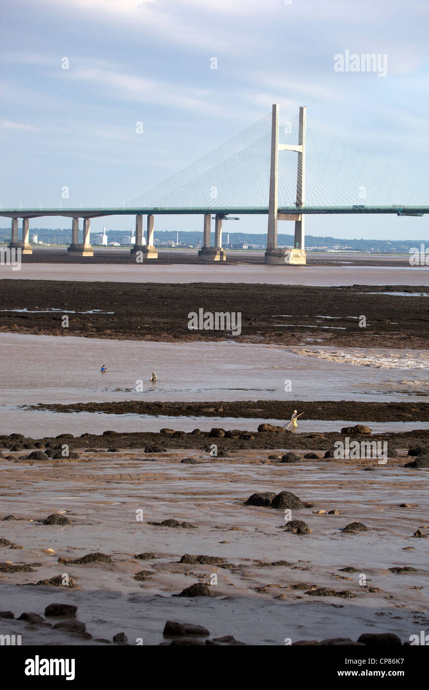 Lave Net Fishermen Severn Estuary Wales Stock Photo - Alamy