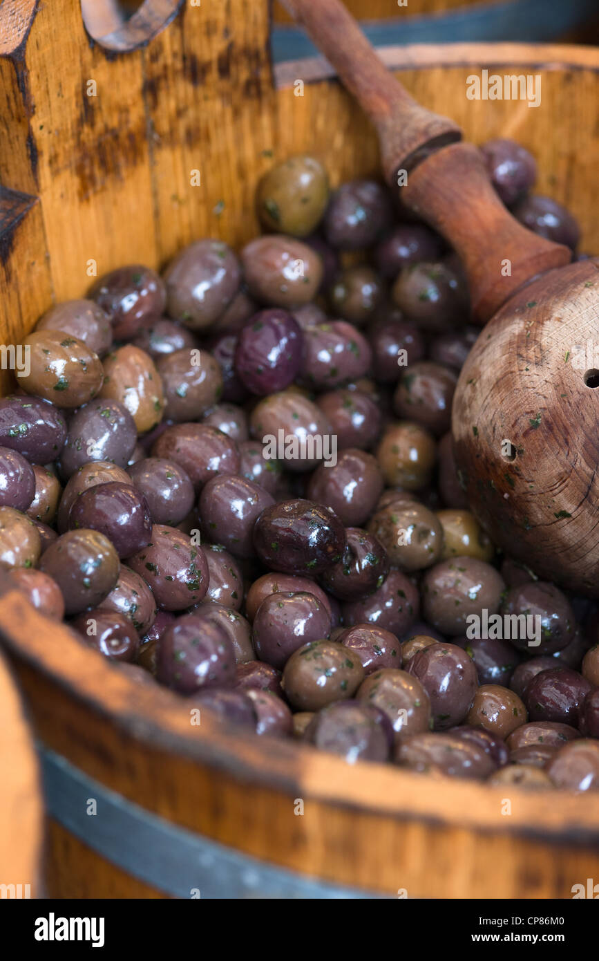 Olives for sale at local market. UK Stock Photo - Alamy
