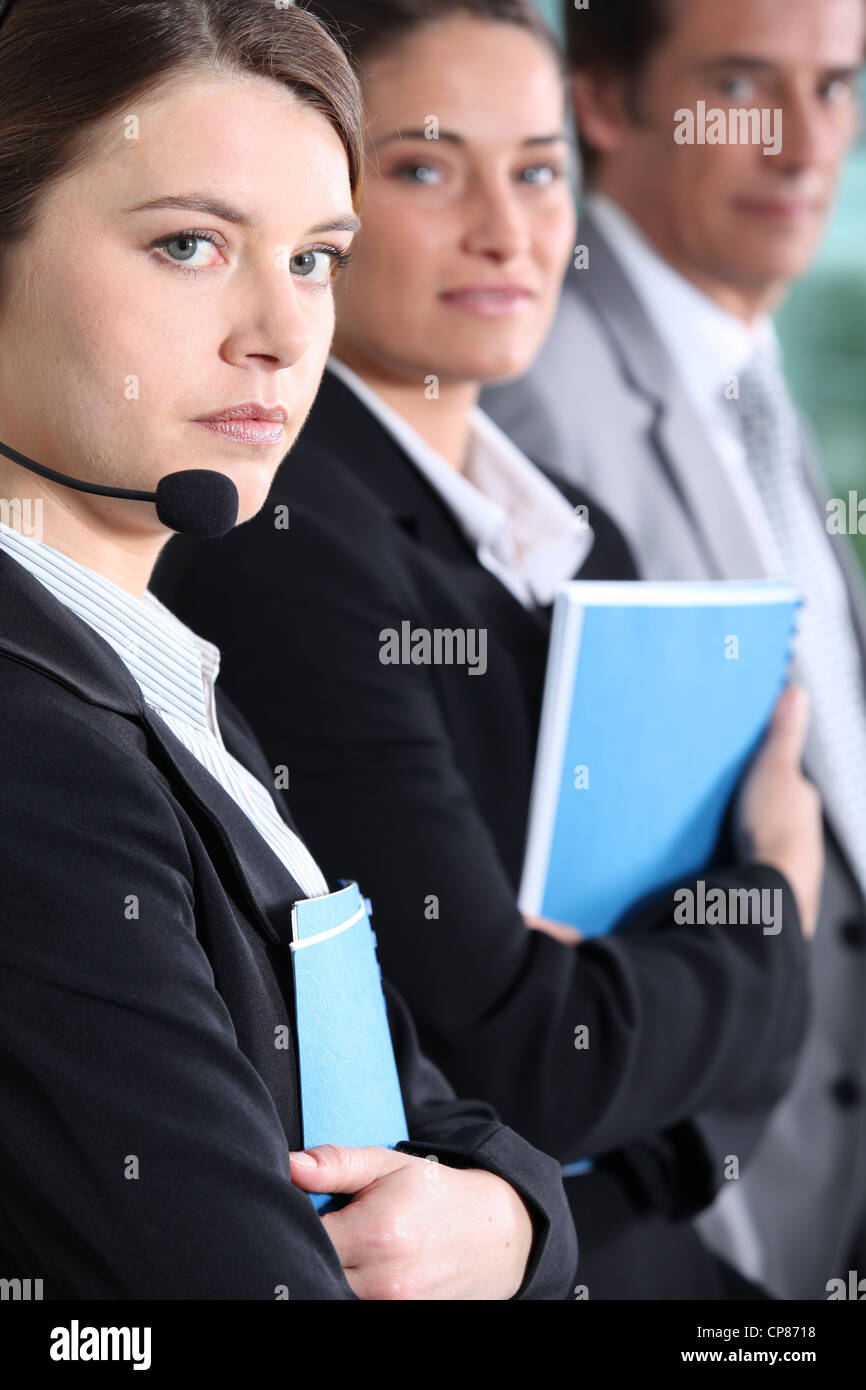 Business people in a line Stock Photo - Alamy