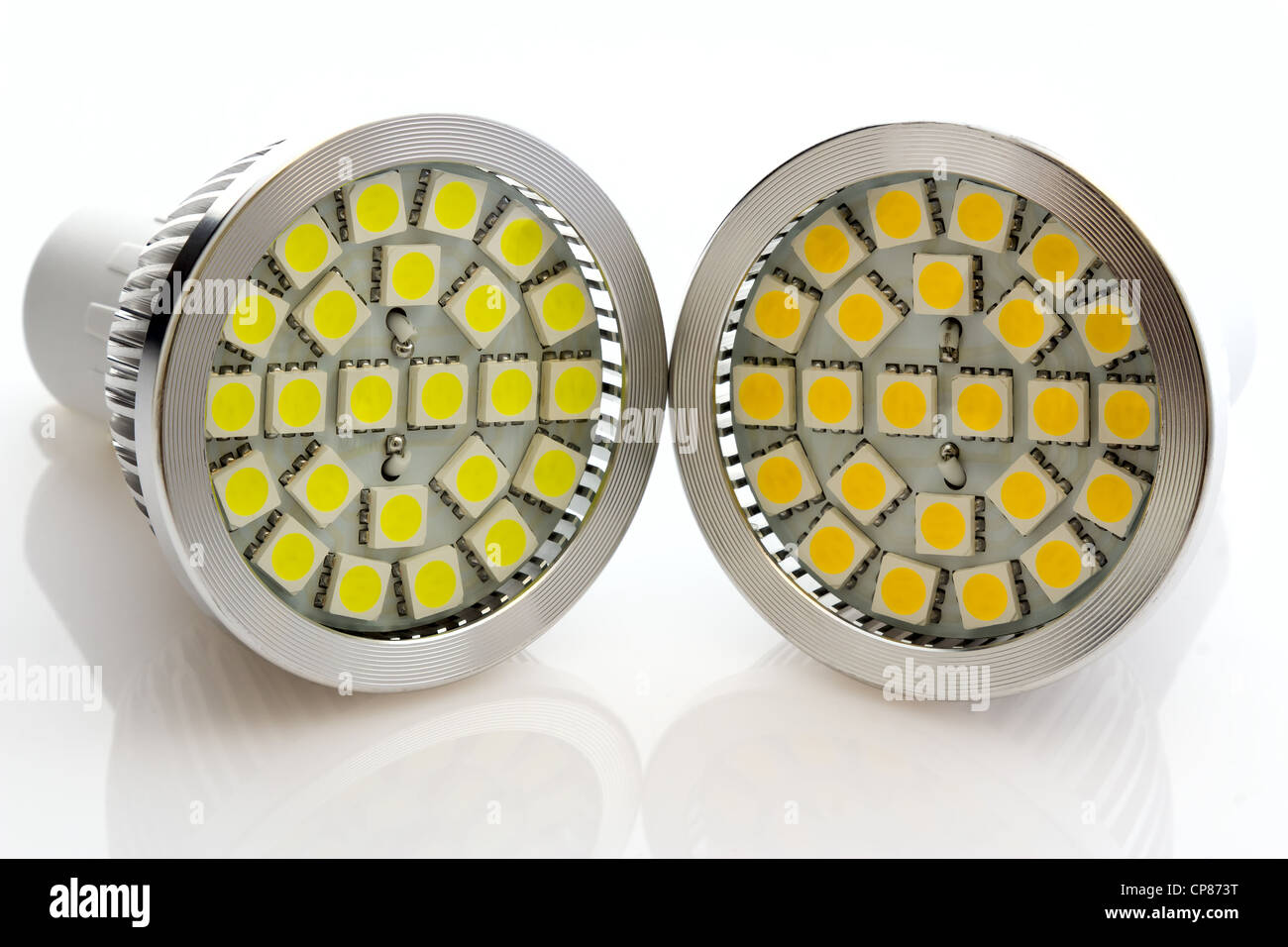 warm white and cold white LED bulbs with a new cooling technology Stock ...