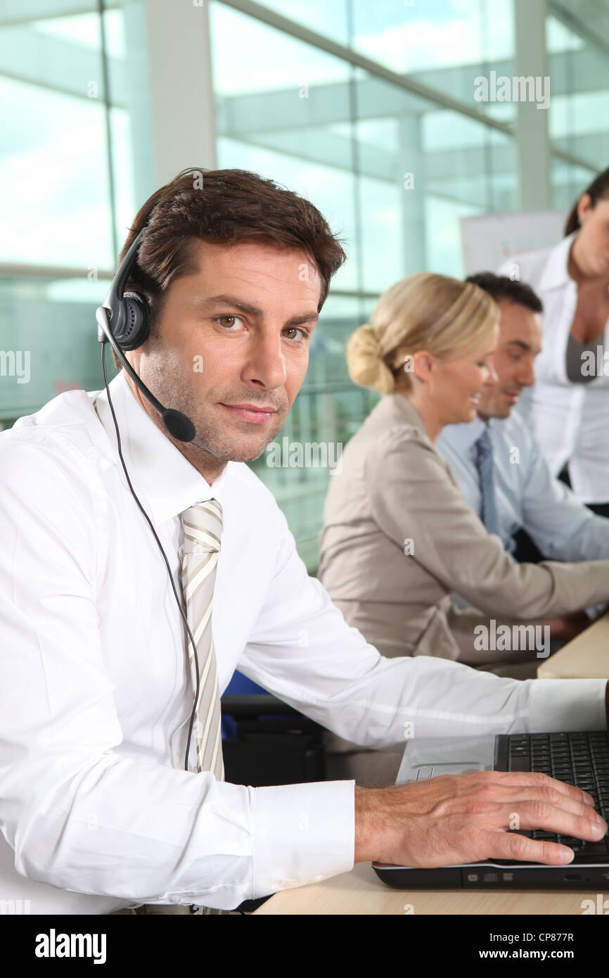 Telesales worker hi-res stock photography and images - Alamy