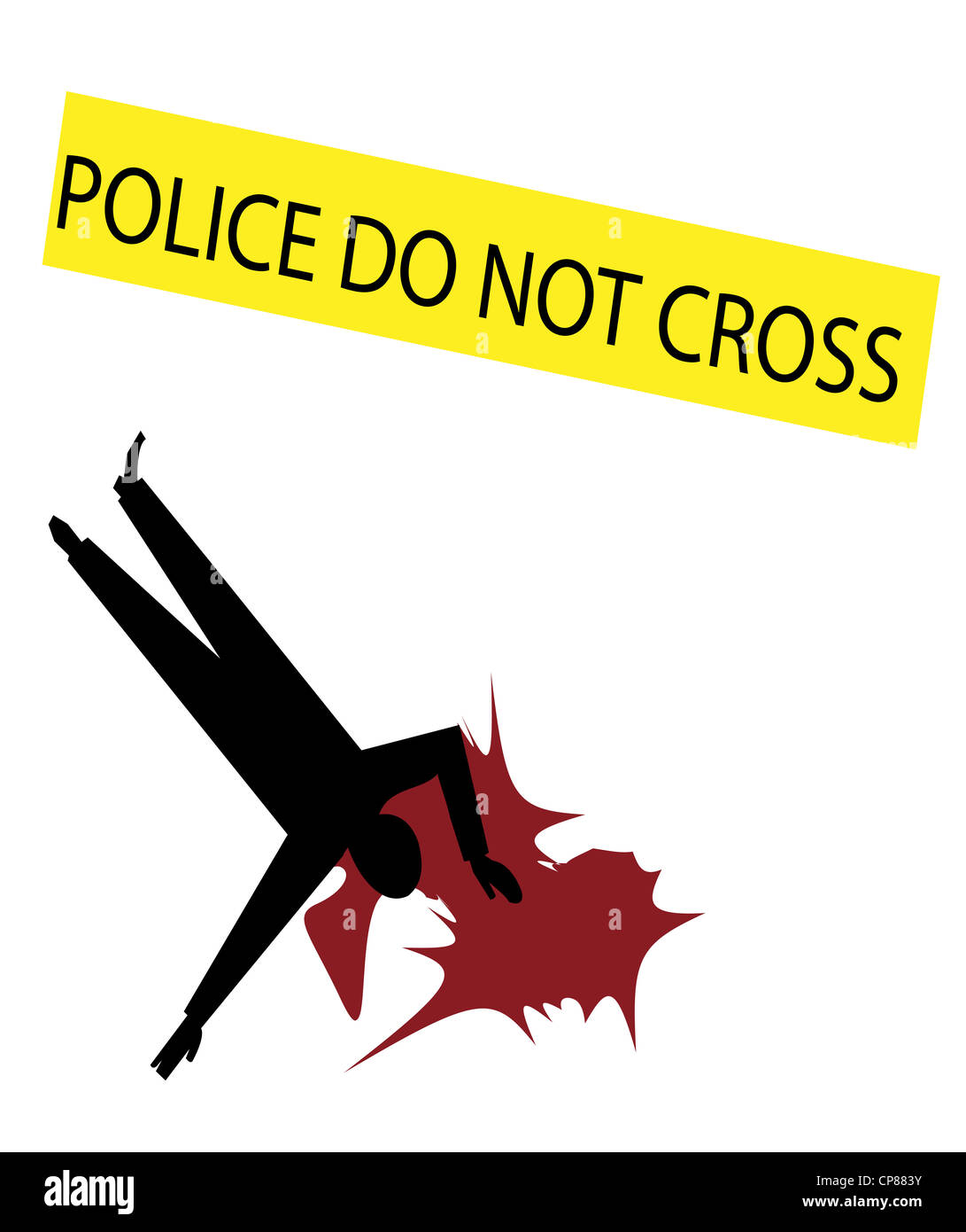 Illustration of a murder Stock Photo - Alamy