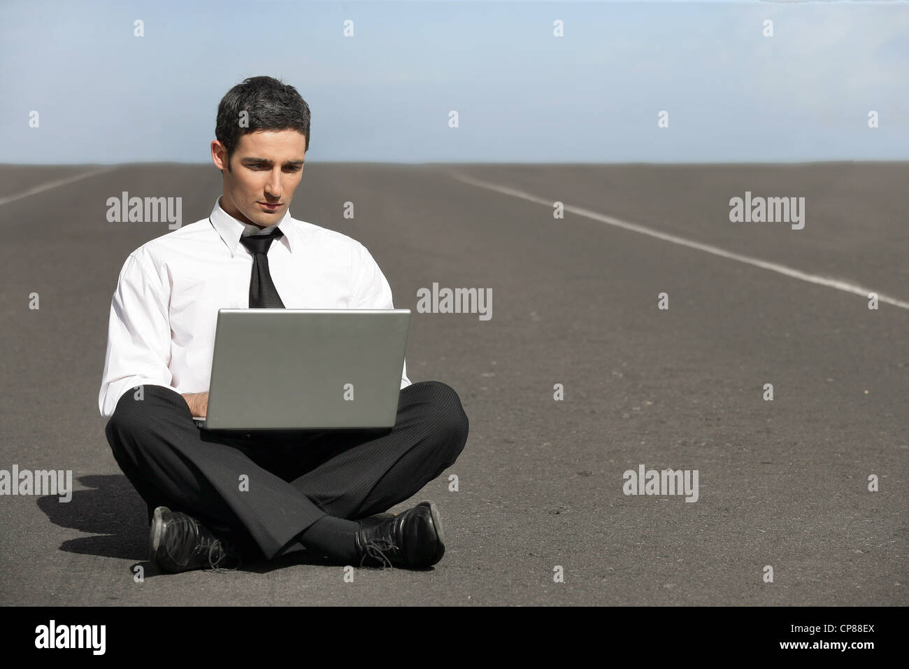 business man doing computer Stock Photo - Alamy
