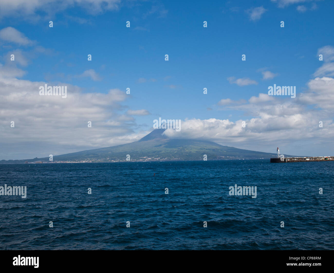 Pico mountain view across the canal Stock Photo - Alamy