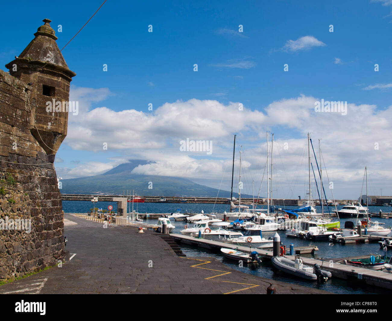Horta city marina, Faial island, Azores Stock Photo - Alamy