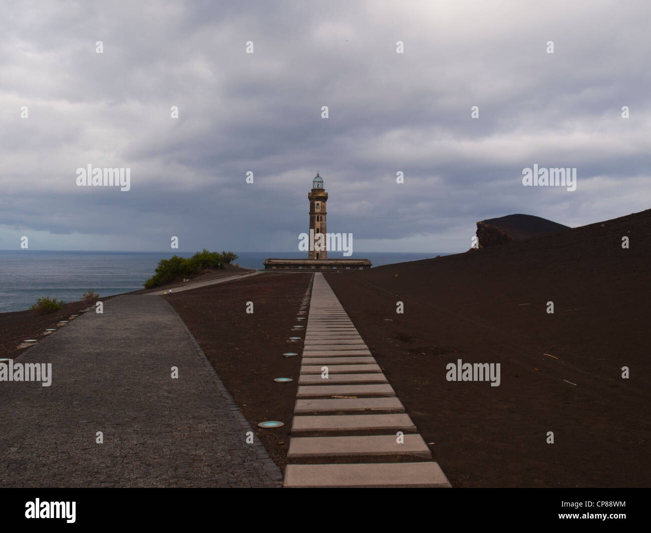 Capelinhos volcano in Faial island Stock Photo - Alamy