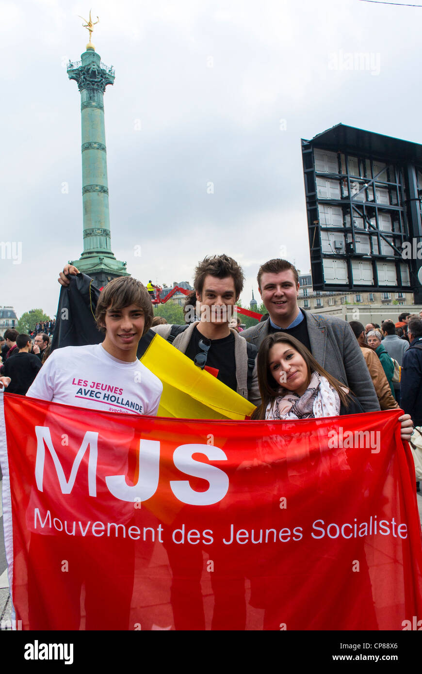 Paris, France, French Teens Celebrating Victory of the French ...