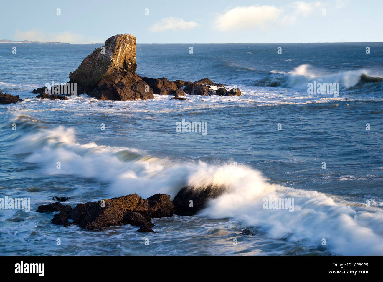 Pigeon Point at sunset, view of the ocean Stock Photo - Alamy