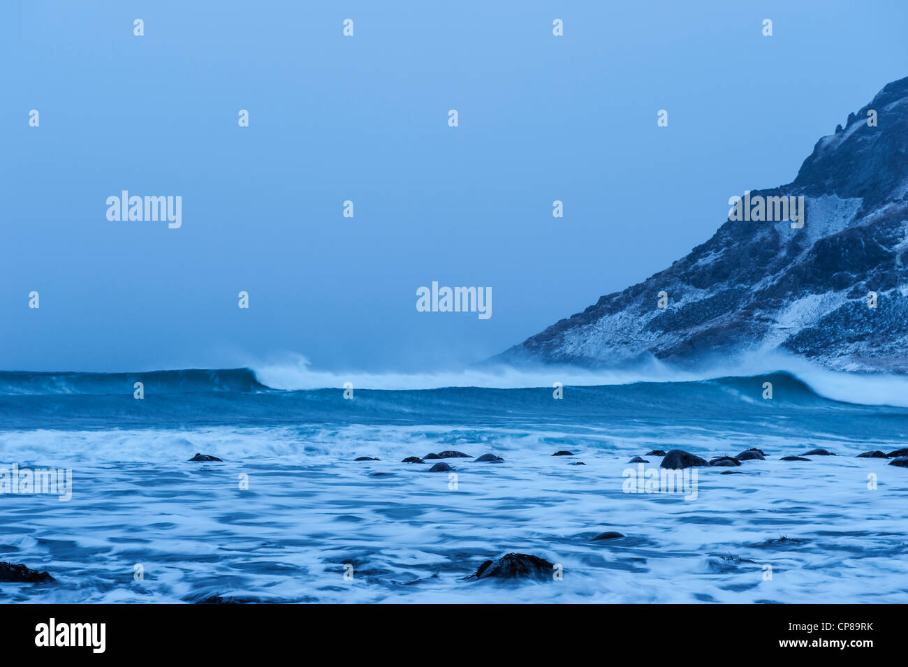 Unstad beach, Vestvagoy, Lofoten Islands, Norway Stock Photo - Alamy
