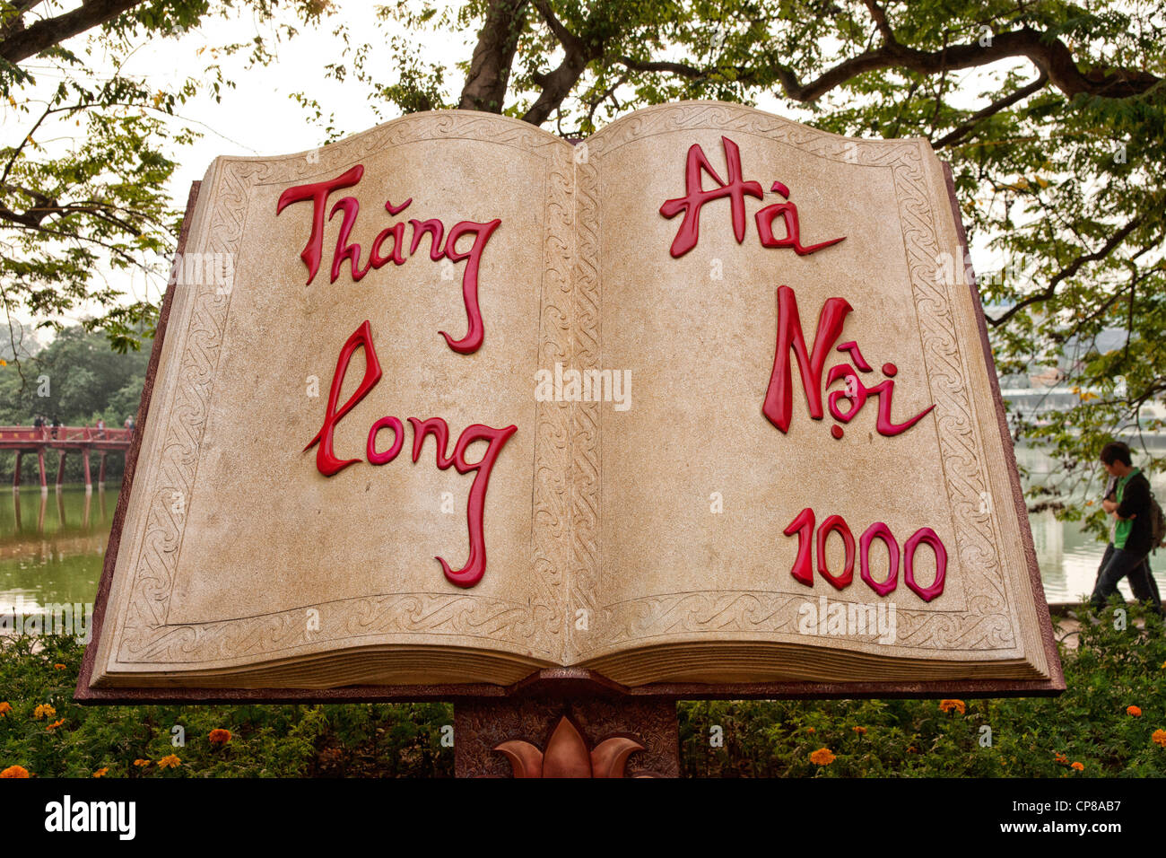 big book statue in hanoi Stock Photo - Alamy