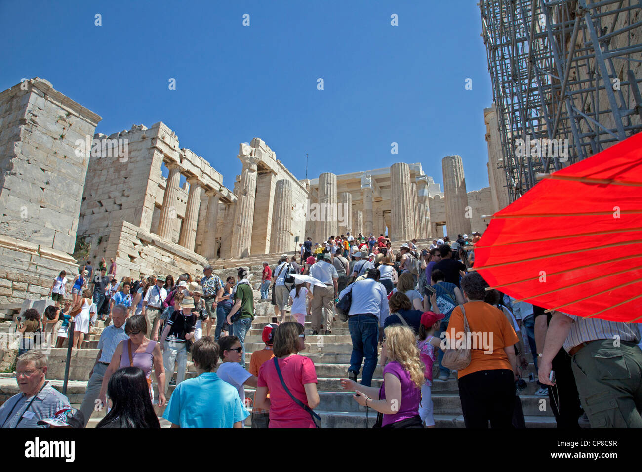Crowds of tourist visiting Parthenon, Acropolis, Athens, Greece Stock ... Crowds of tourist visiting Parthenon, Acropolis, Athens, Greece Stock ...
