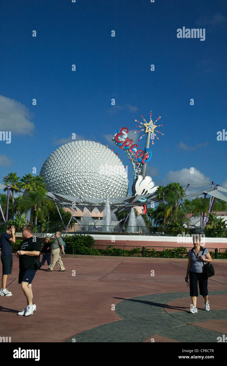 General scene in the Disney's Epcot theme park, Orlando, Florida, USA ...