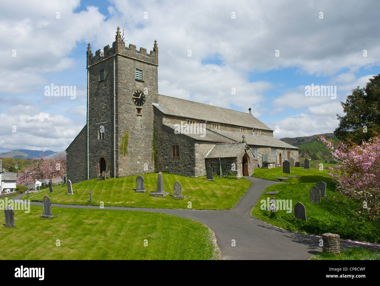 Village hawkshead lake district national hi-res stock photography and ...