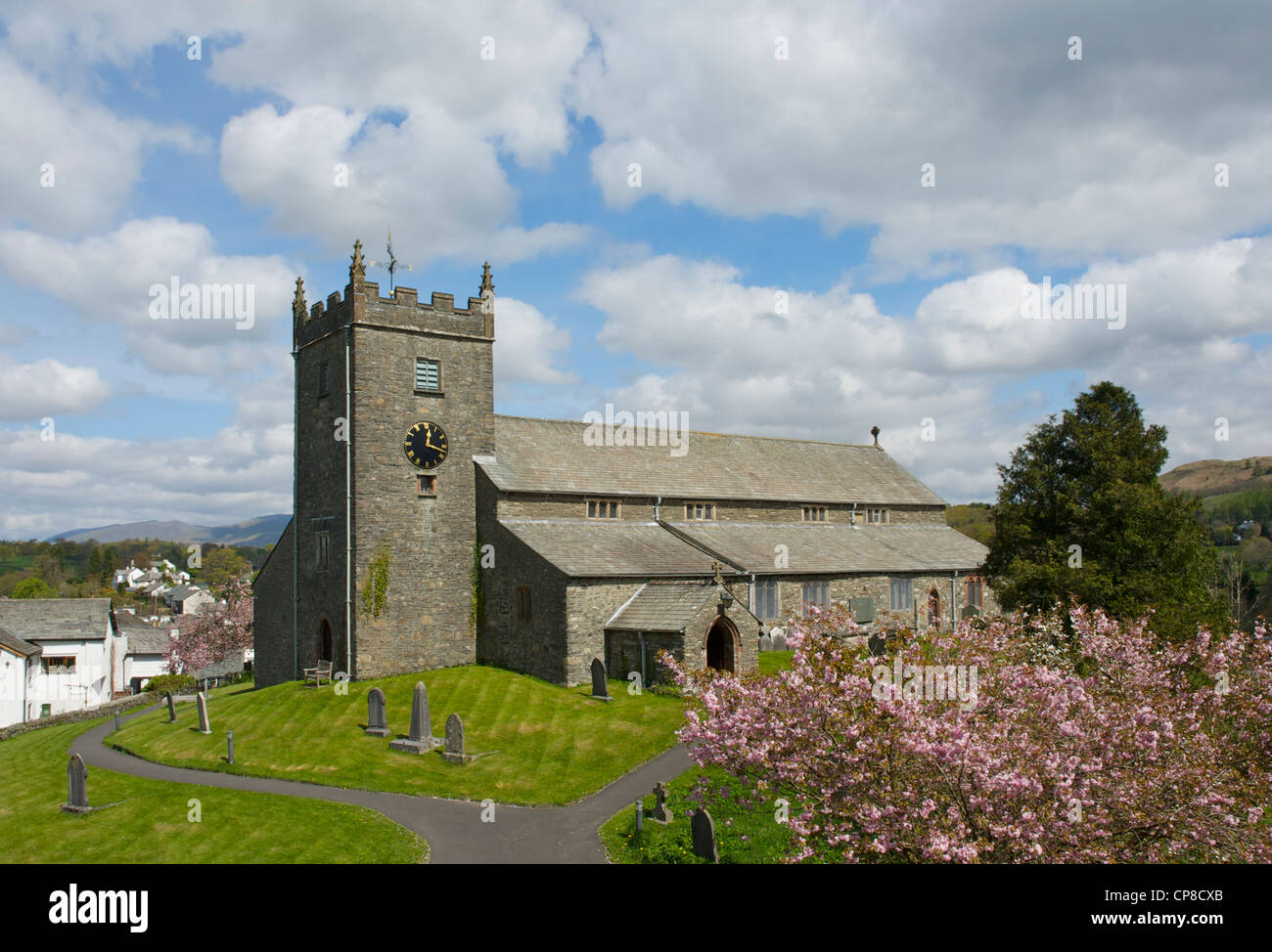 Village hawkshead lake district national hi-res stock photography and ...