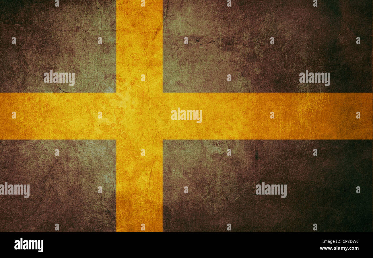 sweden flag with old texture grunge and vintage Stock Photo - Alamy